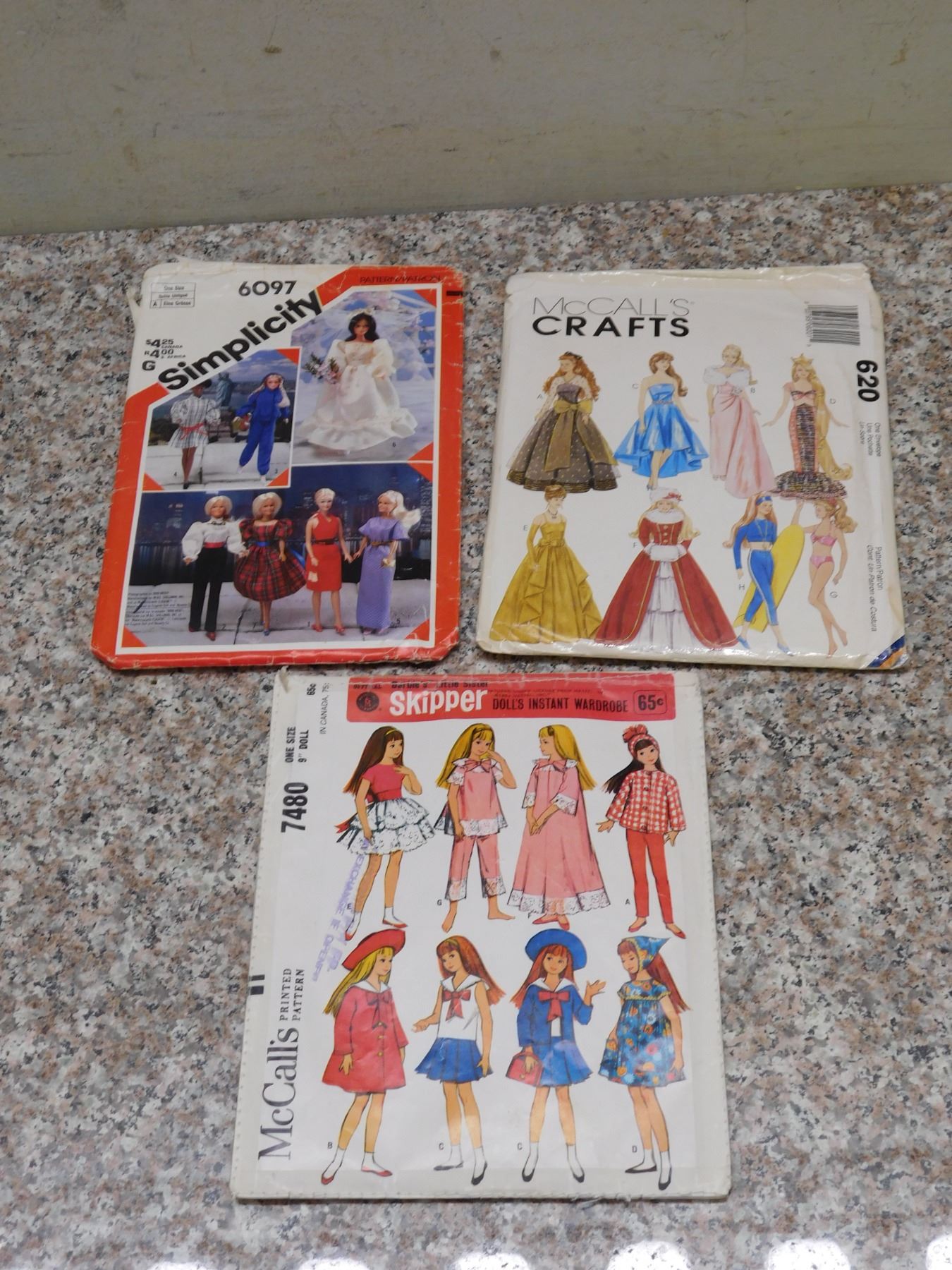 Sewing Pattern for Barbie Clothing McCalls 620, Simplicity 6097 ...