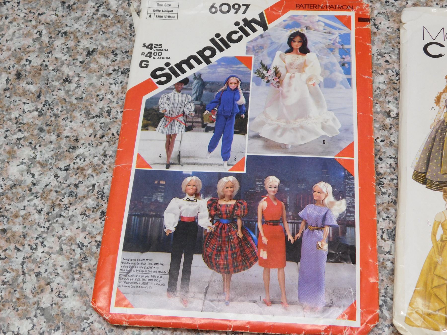Sewing Pattern for Barbie Clothing McCalls 620, Simplicity 6097 ...