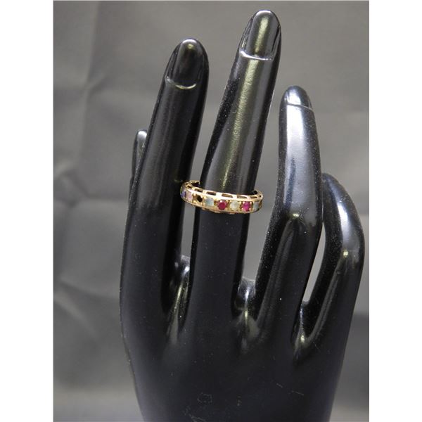 10k Gold Family Ring Birthstones Ring Size 7 Missing 1 Stone