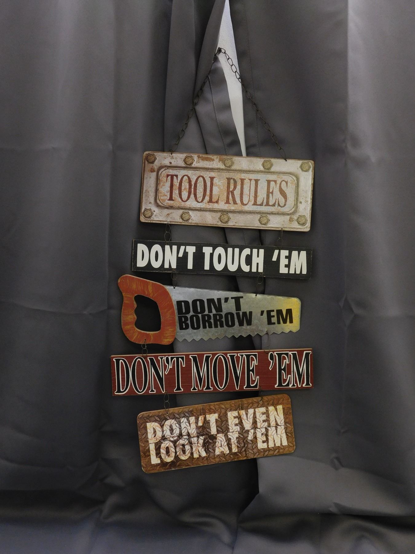 "Tool Rules" Novelty Wall Sign