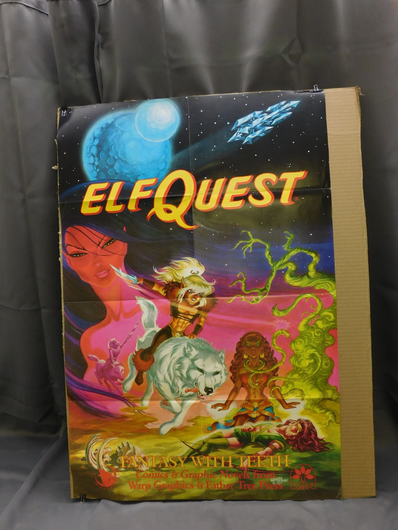 Vintage 1992 Elf Quest Promo Poster 24" x 36"