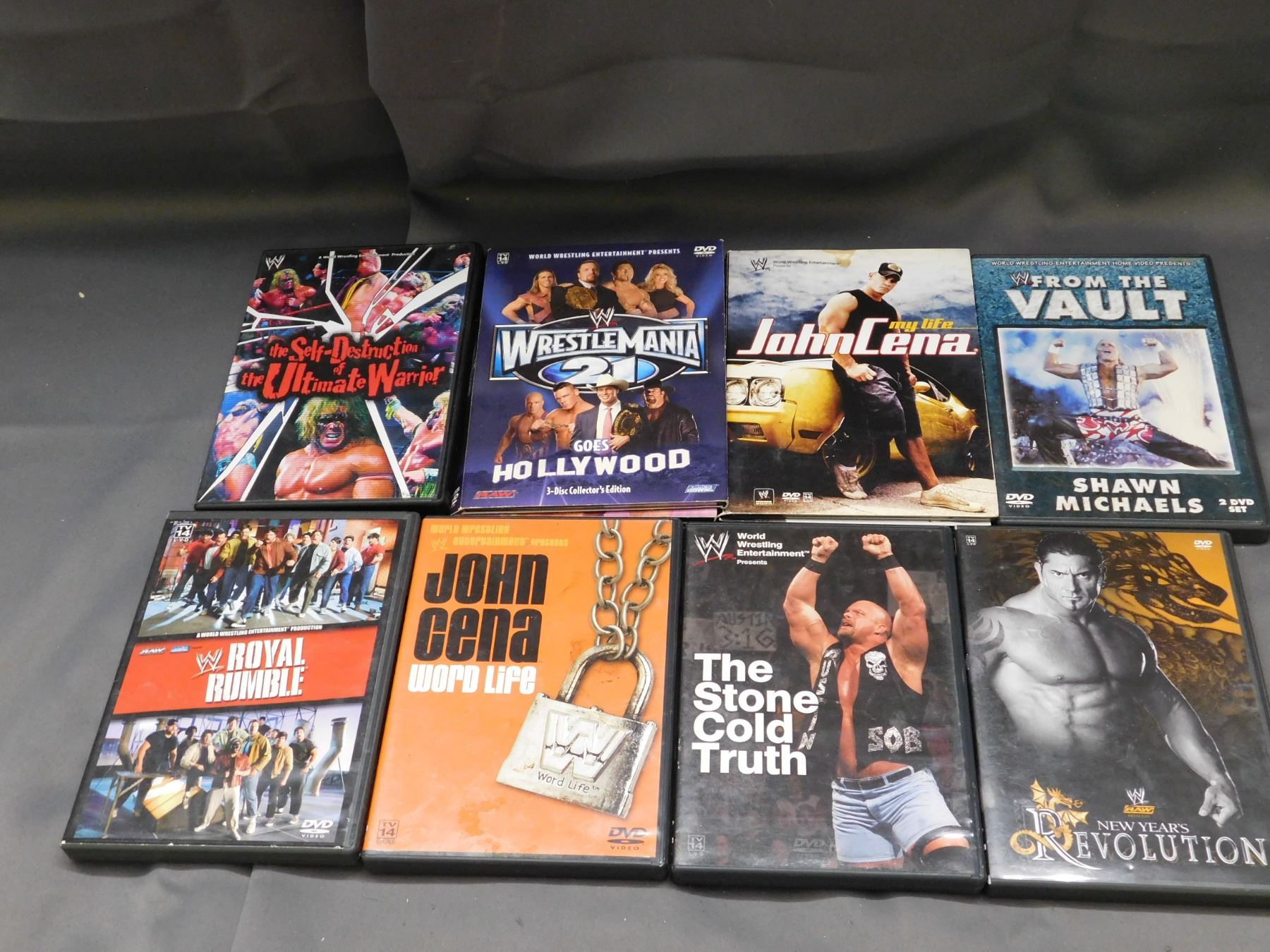 Lot of 8 WWE Wrestling DVDs