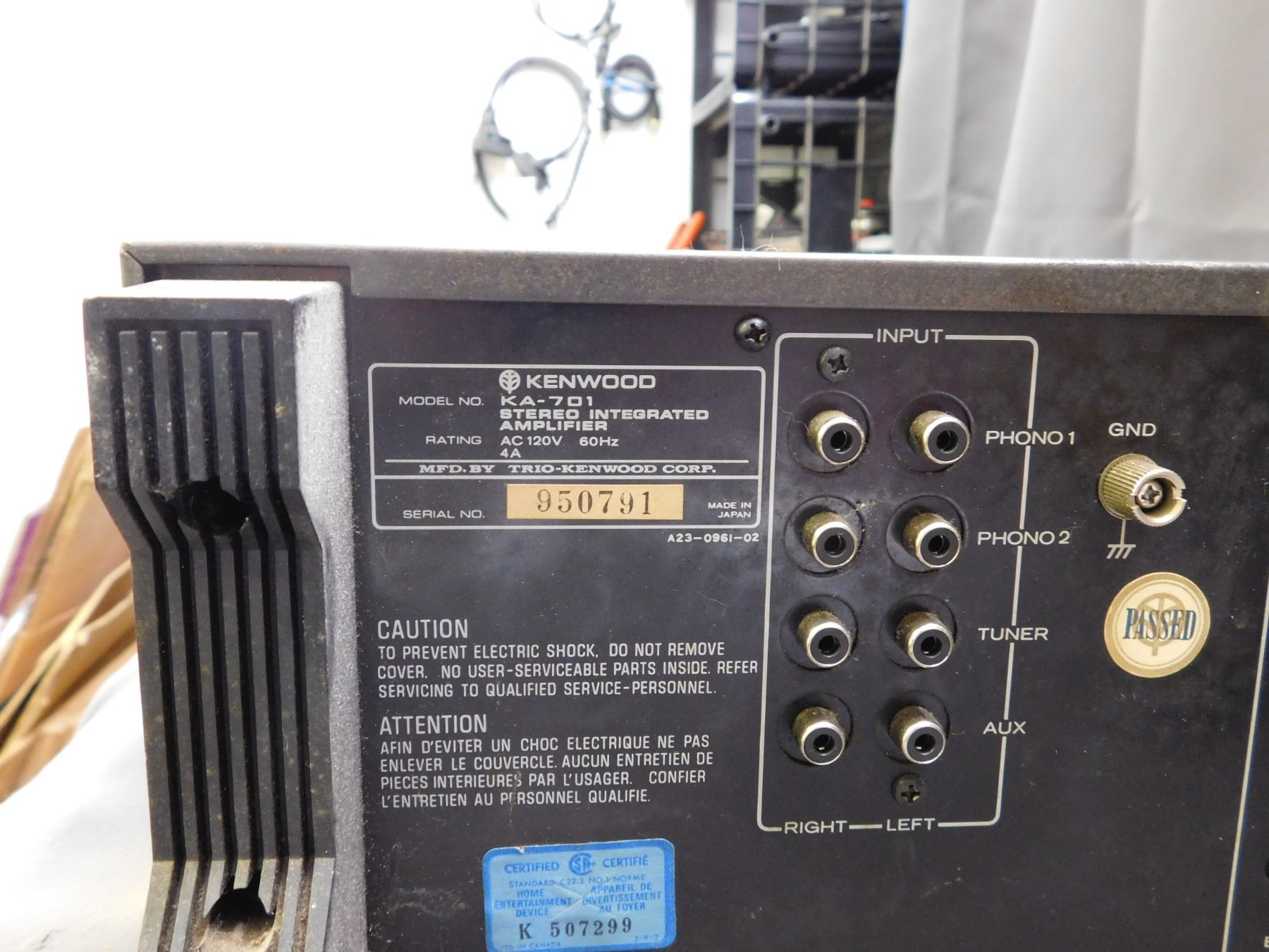Kenwood DC Integrated Amplifier KA-701