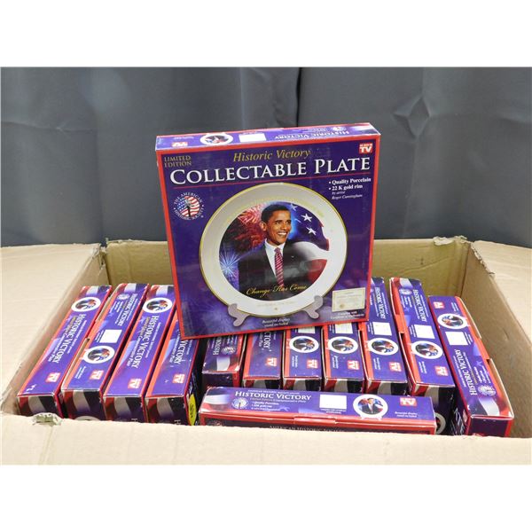 Lot of 13 Obama Collectable Plates Historic Victory "Change Has Come ...