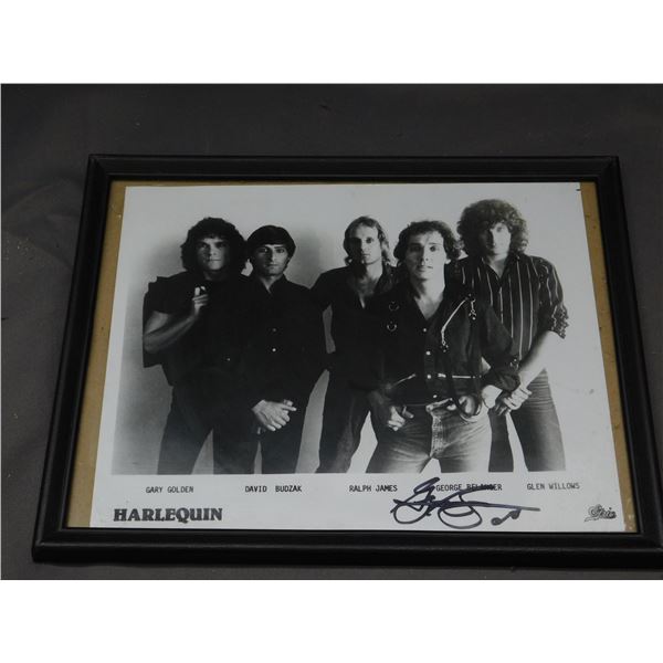 Harlequin 8x10 Band Photo Signed by George Bellinger.