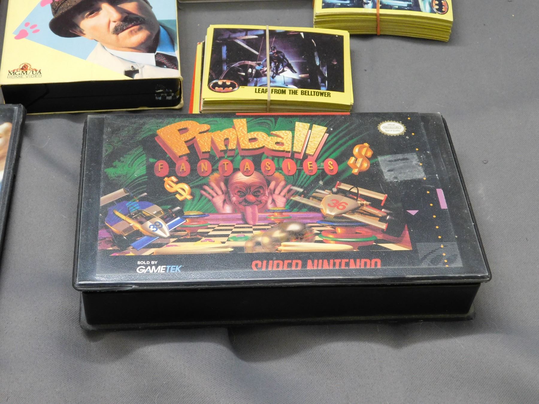 Batman Collectible Cards, Pinball Super Nintendo , VHS Tapes, Mighty ...