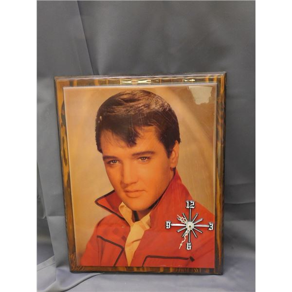 Elvis Wood Lacquered Clock Wall Art Photo