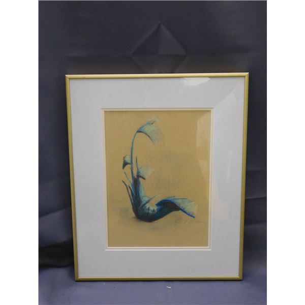 Pastel Artist Signed Framed Original Abstract Piece