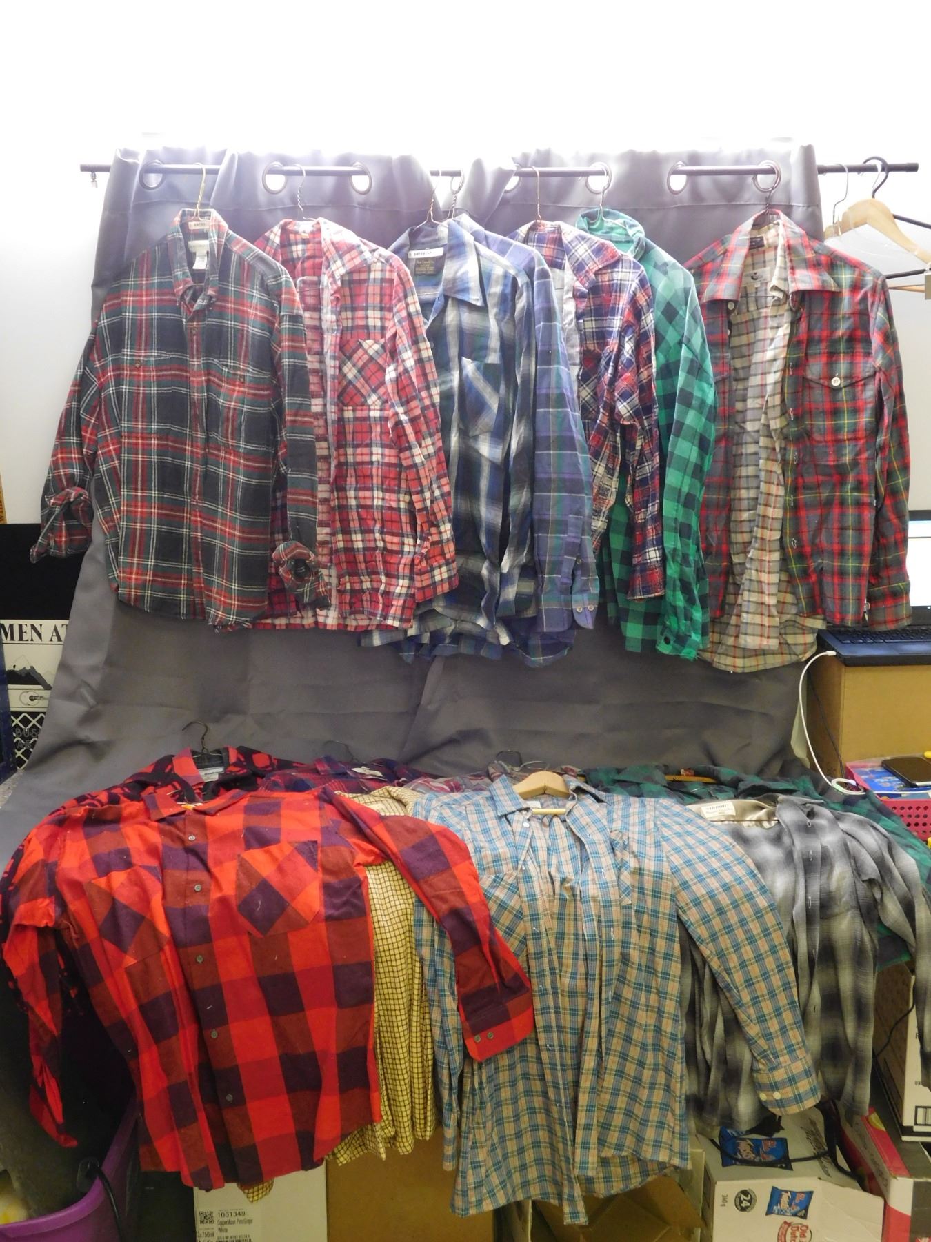 Large Lot of Vintage Plaid Men's Longsleeve Button Up Shirts Lumberjack ...