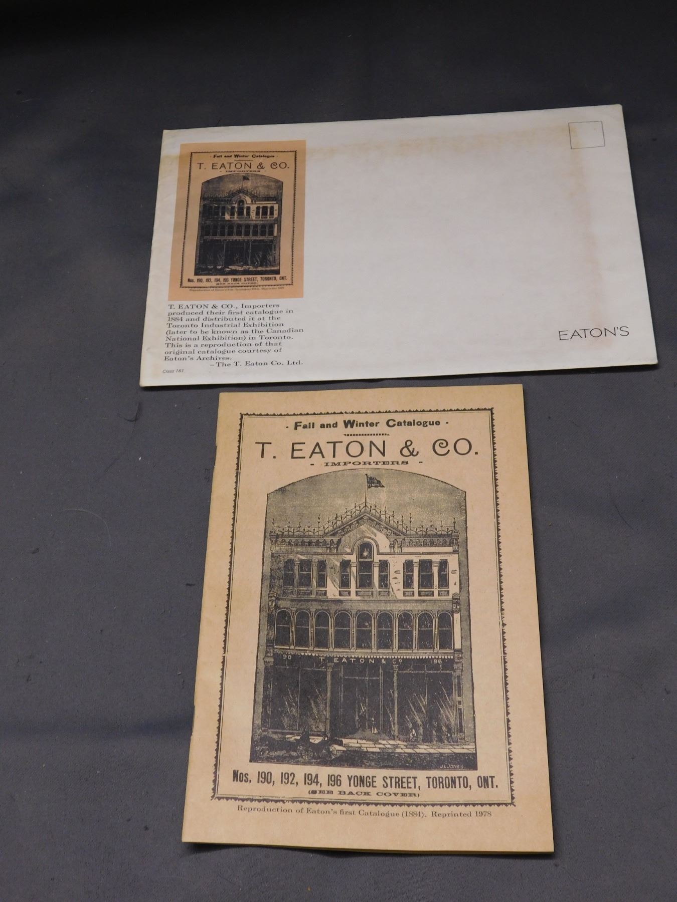 1978 Reproduction of 1884 T. Eaton Co's 1st Catalogue with Mailing Envelope
