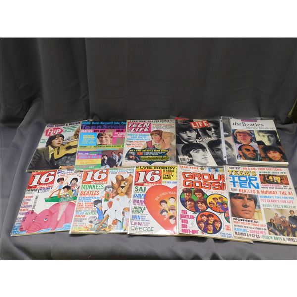 Lot of Vintage Teen Celebrity Gossip Magazines The Beatles, Elvis, 16 ...