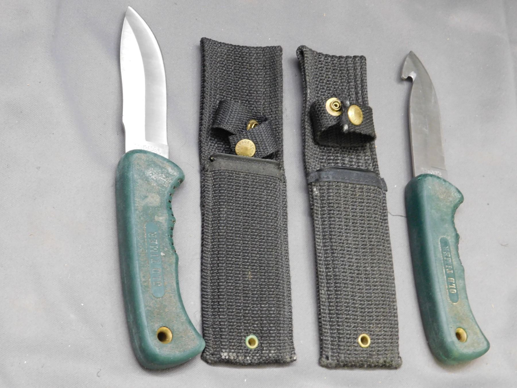 Lot of 2 Schrade Old Timer Buck Knife Hunting Knives Model 1430T and ...