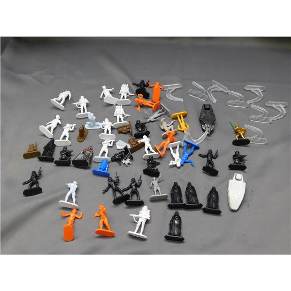 Lot of Star Wars Mini Figs Plastic Characters, Some Ships, Stands 2014 ...