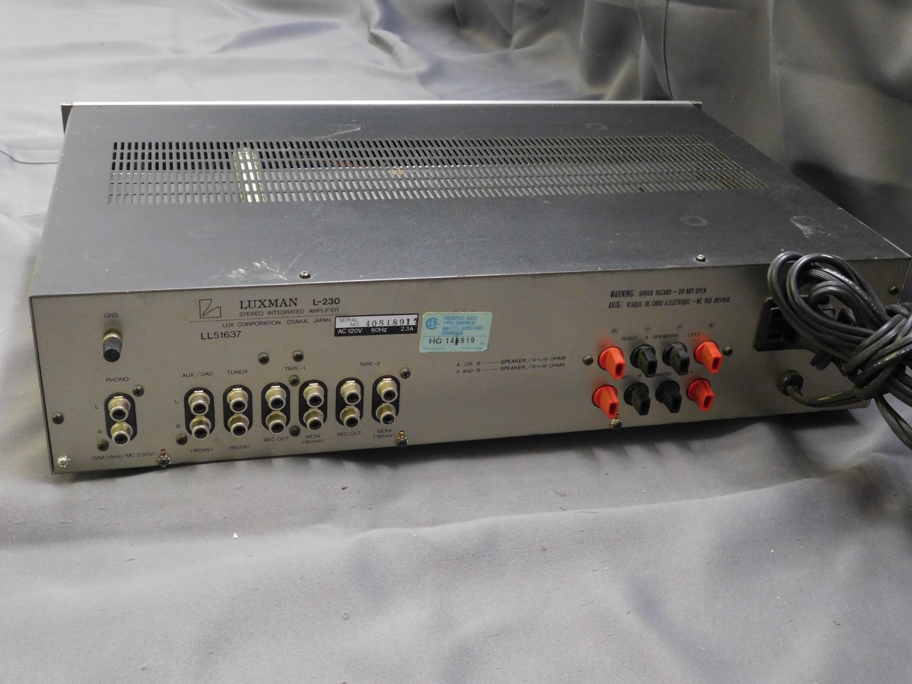 Luxman Stereo Integrated Amplifier L-230