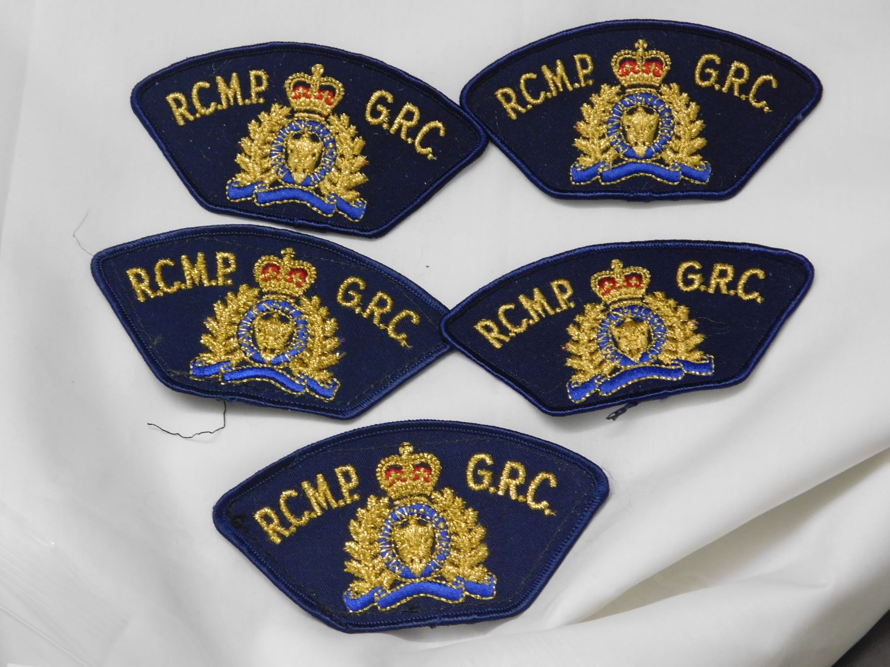 5 Authentic RCMP Never Used Patches