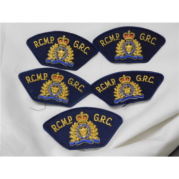 5 Authentic RCMP Never Used Patches