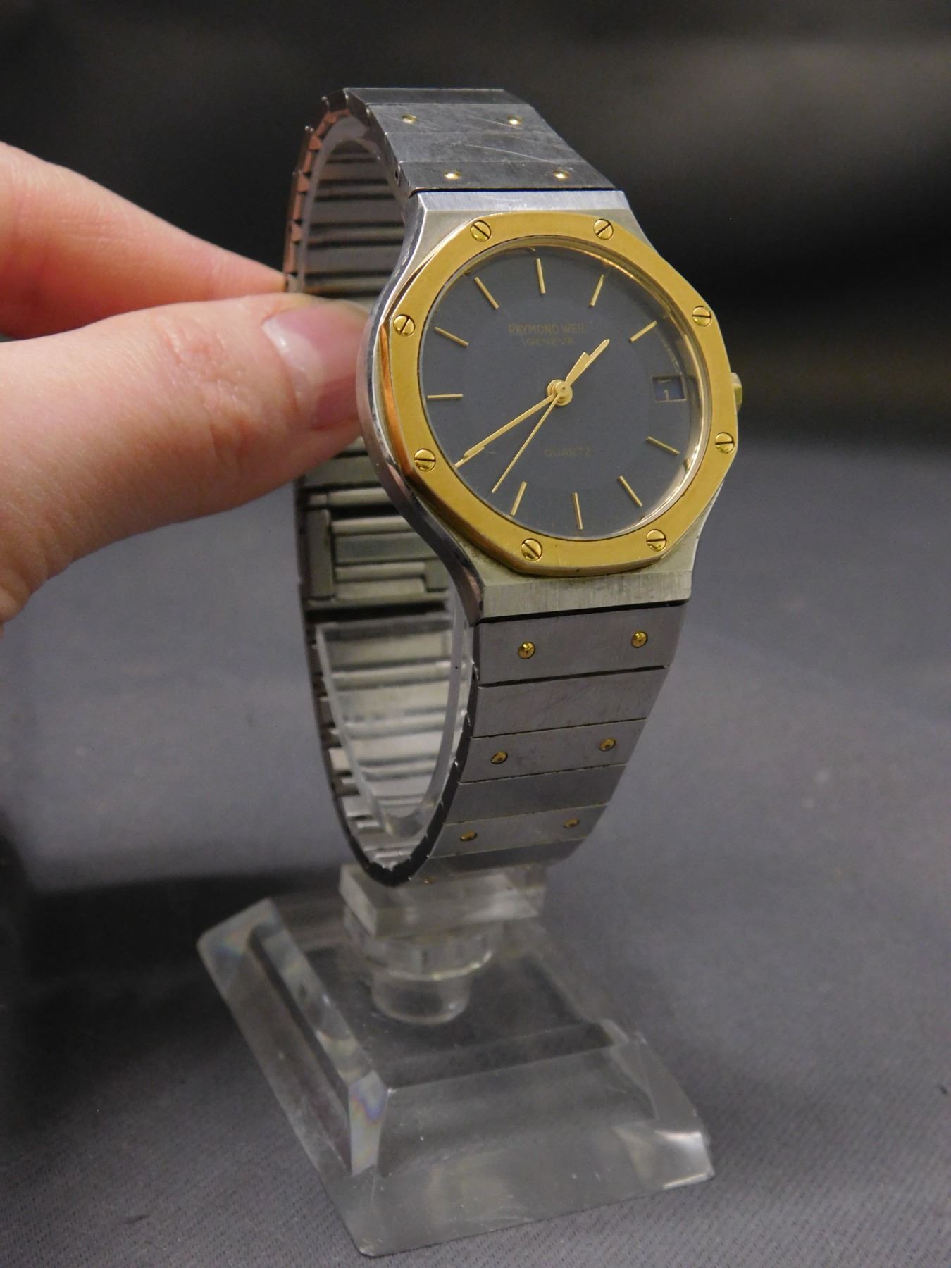 Original Raymond Weil 9603 18k Gold Plated 6 Jewel *needs battery