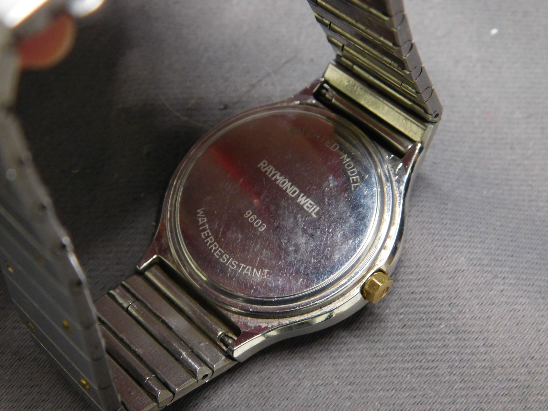 Original Raymond Weil 9603 18k Gold Plated 6 Jewel *needs battery