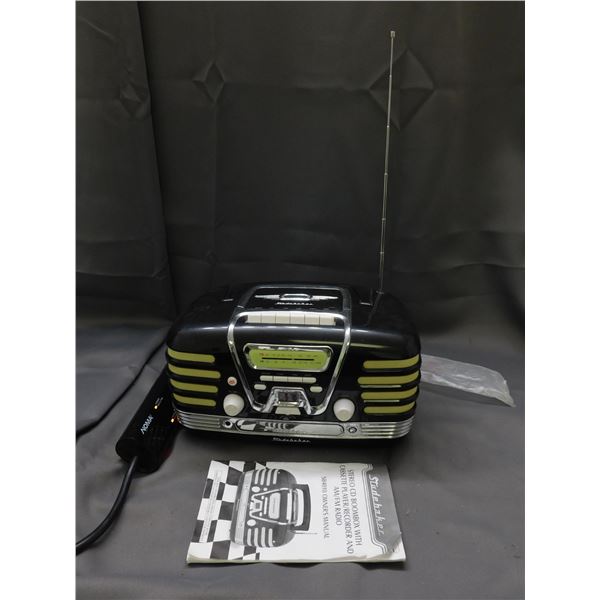 Studebaker Stereo CD Boombox with Cassette Player/Recorder and AM/FM ...