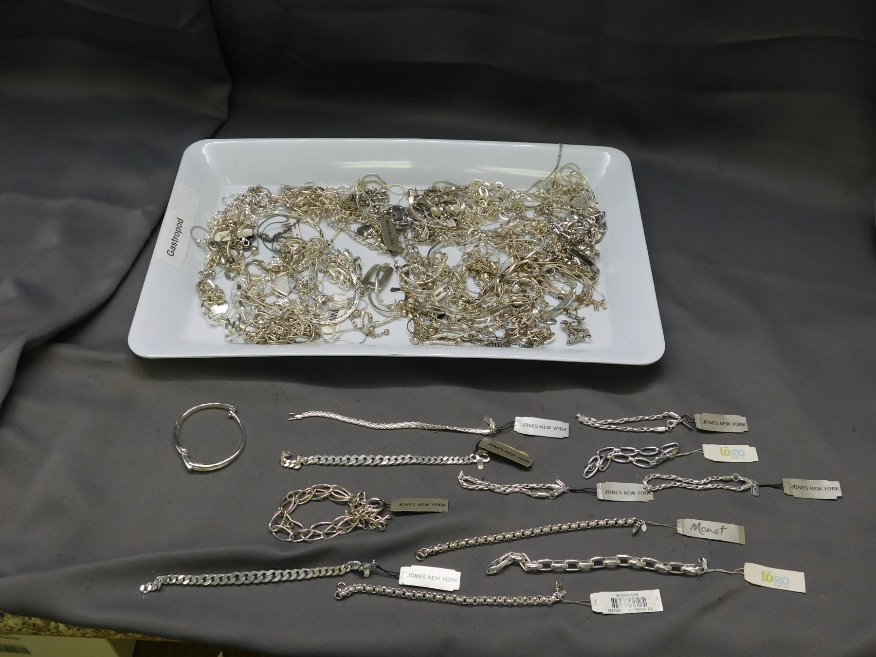 Large Bundle of Silver Tone Fashion Jewelry Necklaces, Bracelets ...