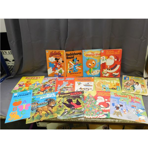 Lot of 15 Vintage 1970s Coloring / Activity Booklets
