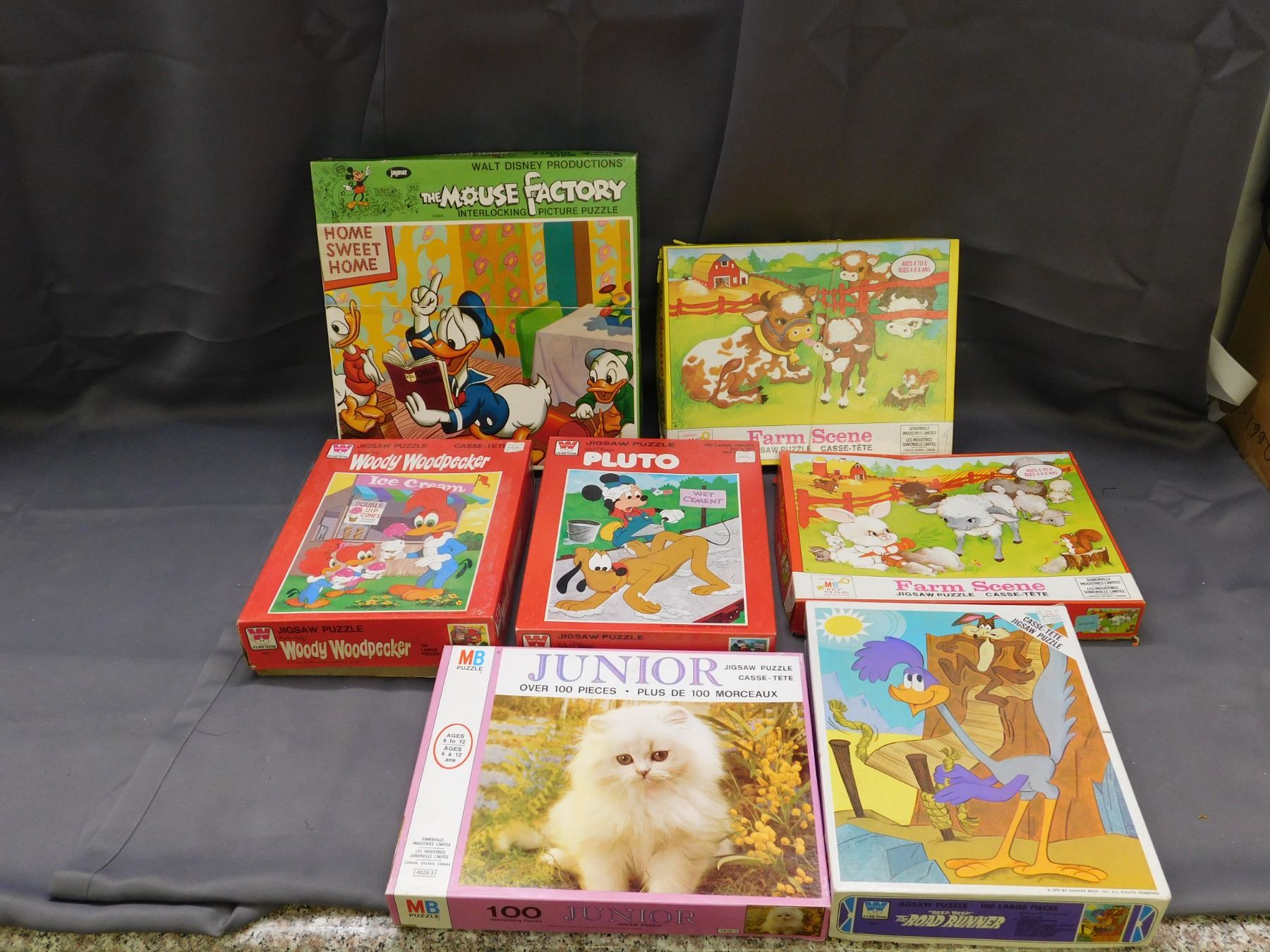 Lot of 7 Vintage Jigsaw Puzzles 70s 80s Walt Disney, Milton Bradley ...