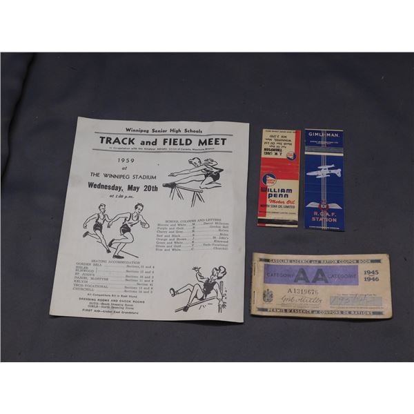 Lot of 4pcs Vintage Ephemera Paper GIMLI-MAN RCAF Station, William Penn ...