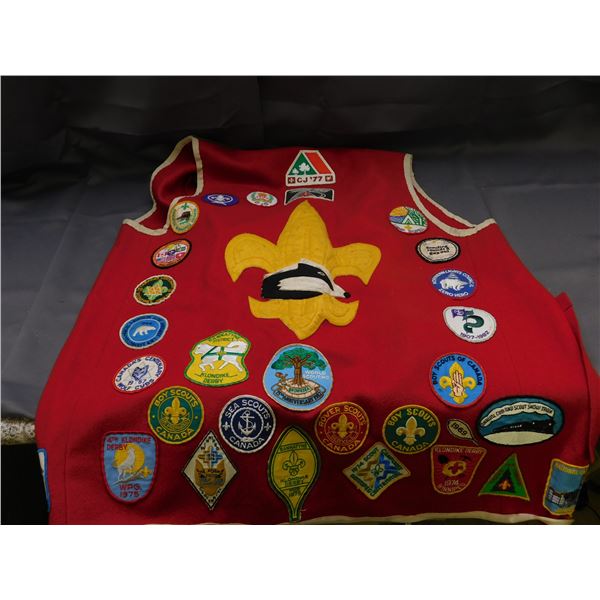 Red Cub Scouts Patch Vest Large