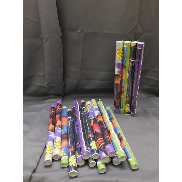 Lot of 20 WWF Wrestling Posters 5 Sets of 4 Brett Hart, Undertaker ...