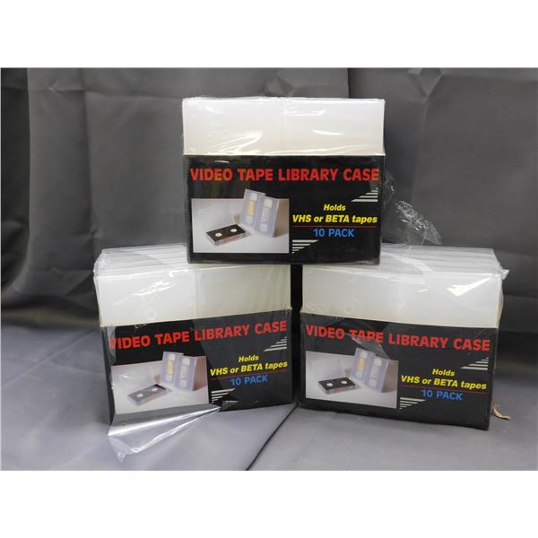 Lot of 3 New Old Stock Video Tape Library Case VHS or BETA Plastic ...