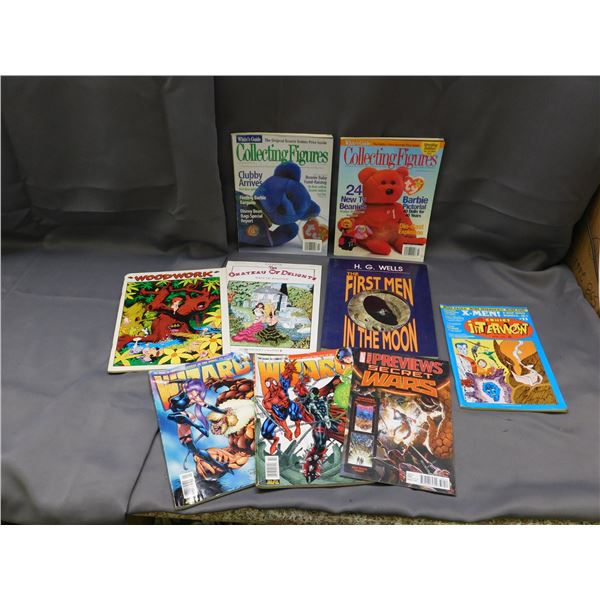 Lot of 9 Assorted Books Magazines Collecting Figures, HG Wells First ...