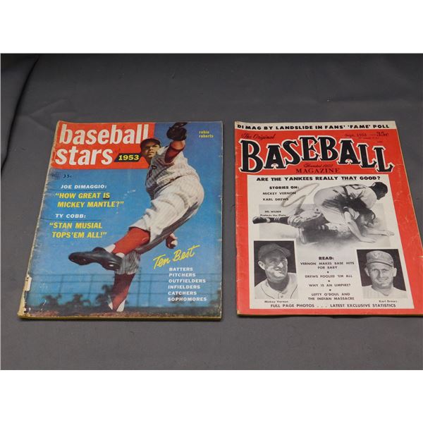 Pair of Vintage 1950s The Original Baseball Magazine 1953, Baseball ...