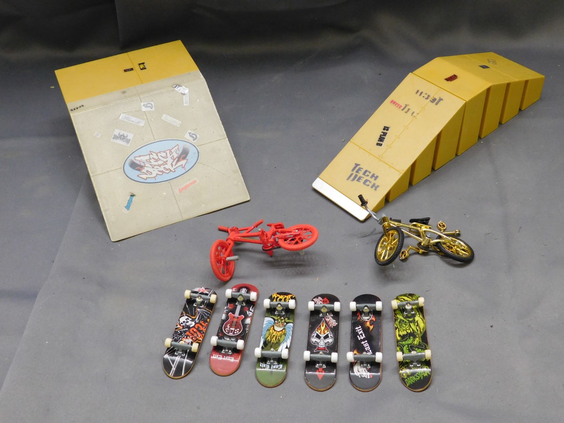 Vintage Tech Deck Bikes, Skateboards, Ramps