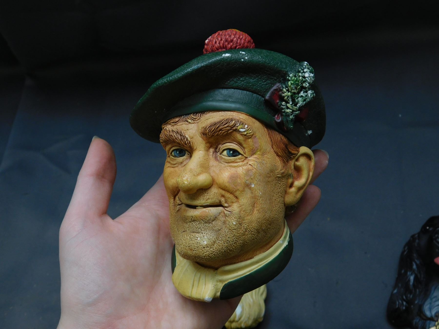 1960's Bossons, England Chalkwear Heads Wall Decor Men and Dogs