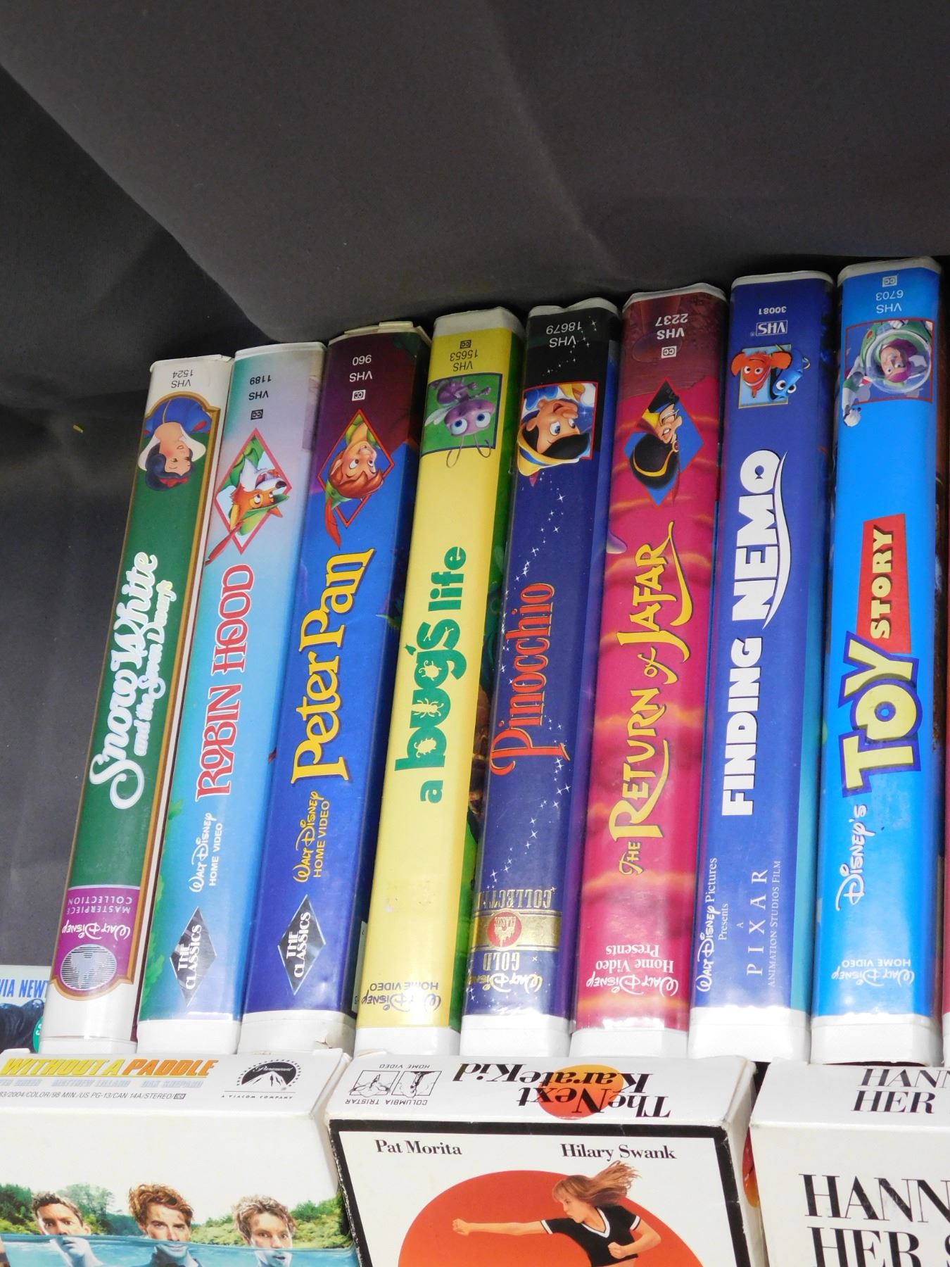 36 VHS Tapes Disney Clamshells Pixar, Kids Movies, Assorted Action ...