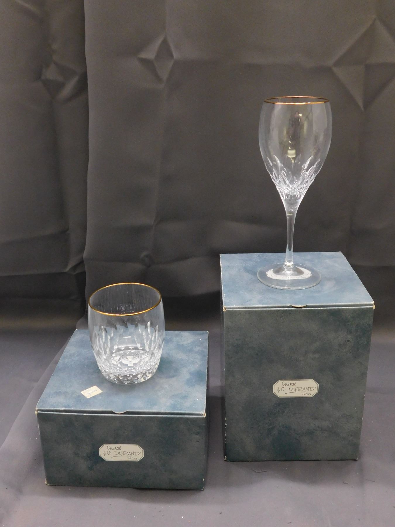 Cristal G. Durand France Highball and Wine Glasses 8 Total