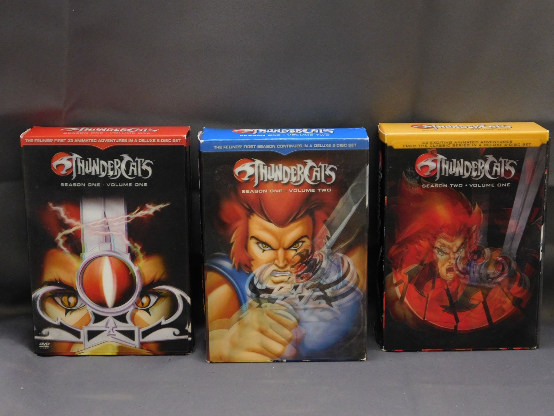 Thundercats Season 1 Vol 1, Vol 2 and Season 2 Vol 1 DVD Box Sets ...