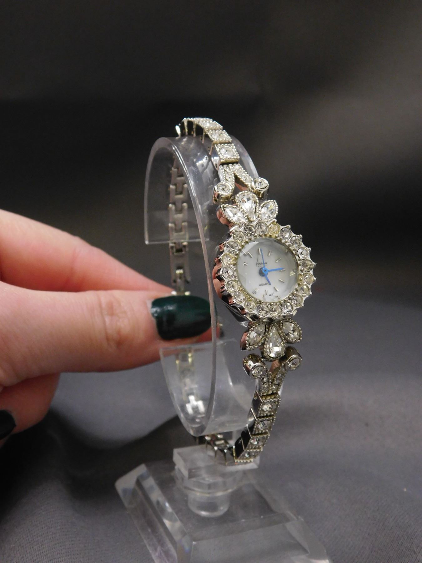 Fancy Rhinestone Ivana Trump Quartz Watch *new battery*