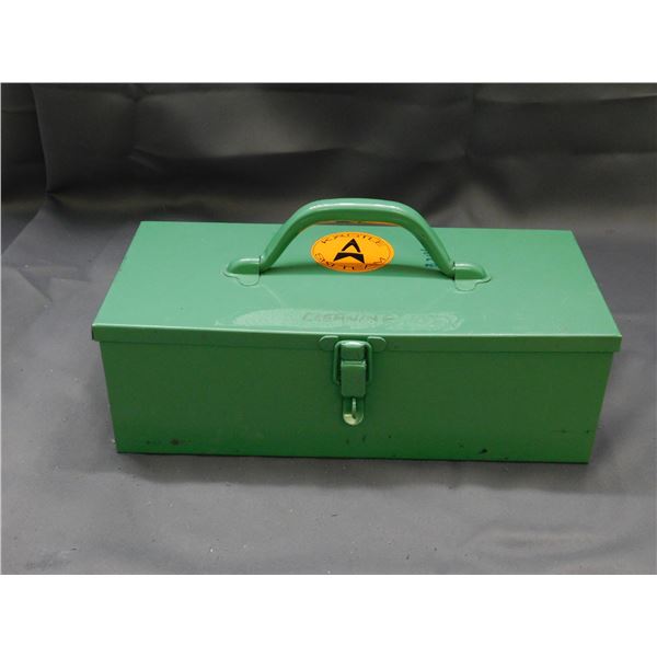 Vintage Antique Green Tool Box FULL of Hand Tools, Wrenches, Wire ...