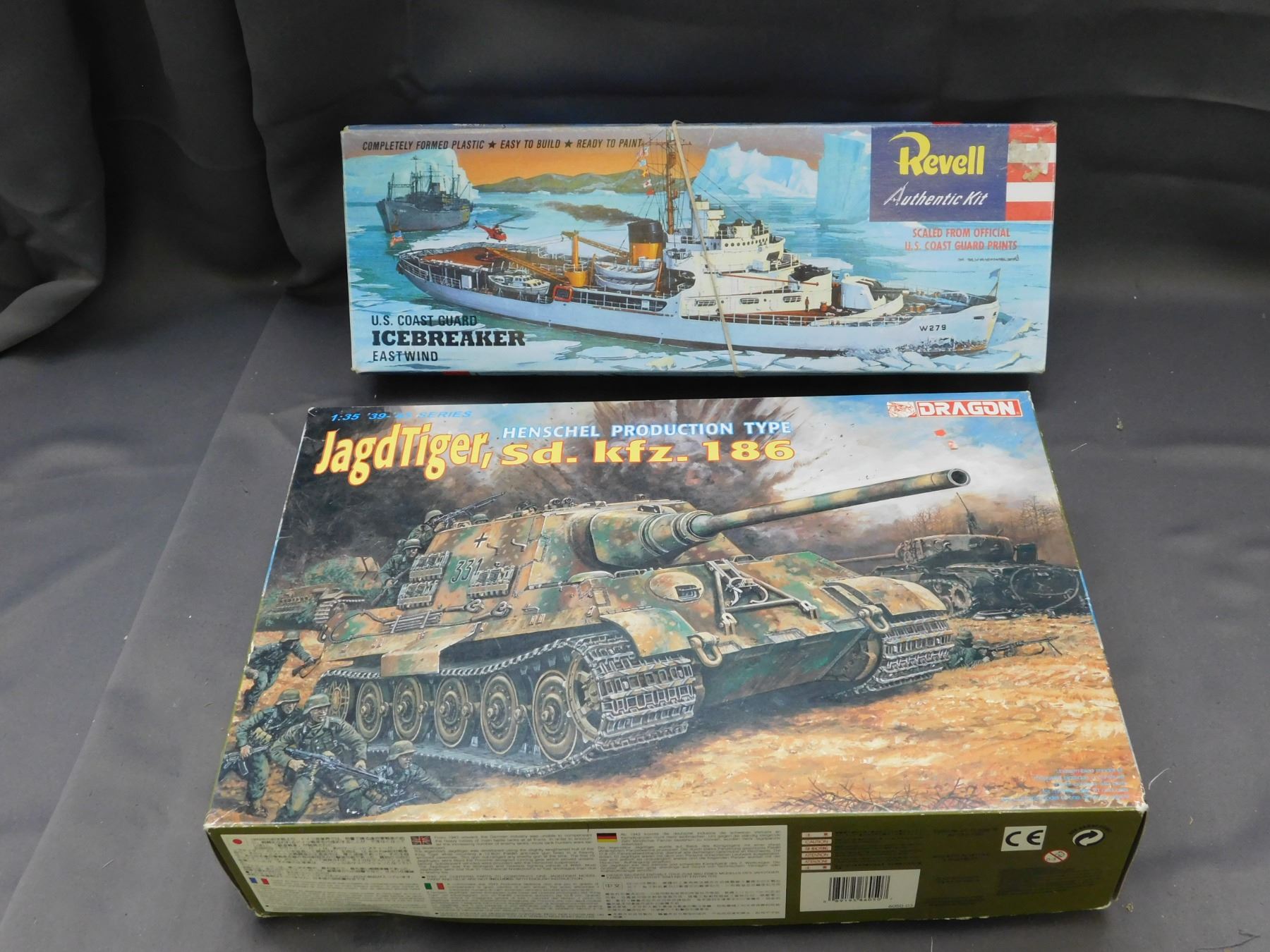 Lot of 2 Revell Authentic Icebreaker Eastwind Ship and JagdTiger Sd ...