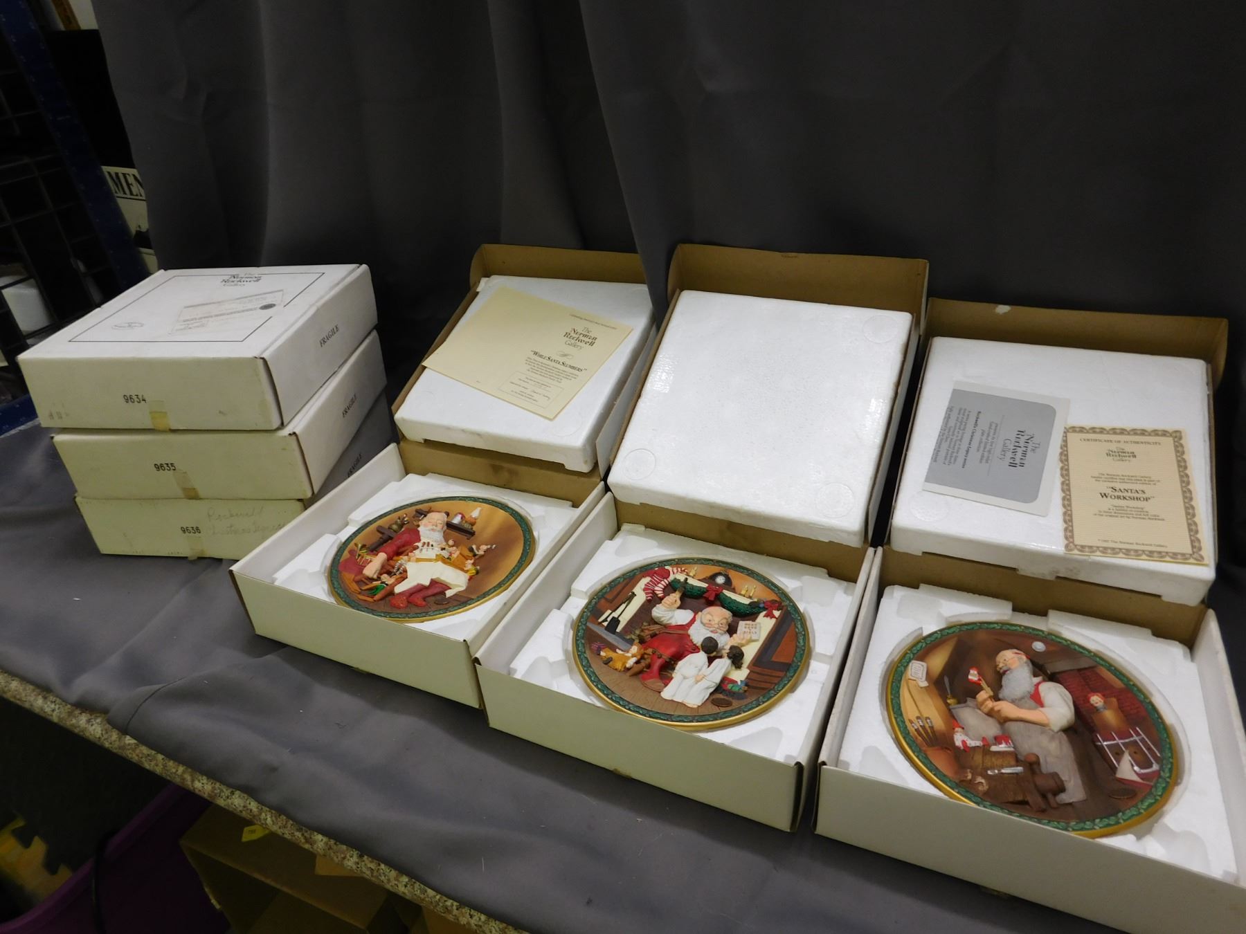 Norman Rockwell's Christmas Legacy Series 6pcs Collectible Plates w ...