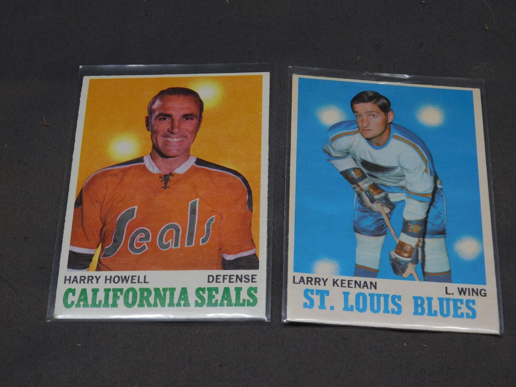 1970-71 OPC Hockey Cards Larry Keenan Harry Howell