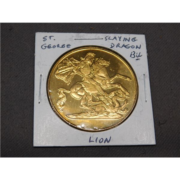 St George Slaying Dragon BU Lion Coin Corbridge Roman Station