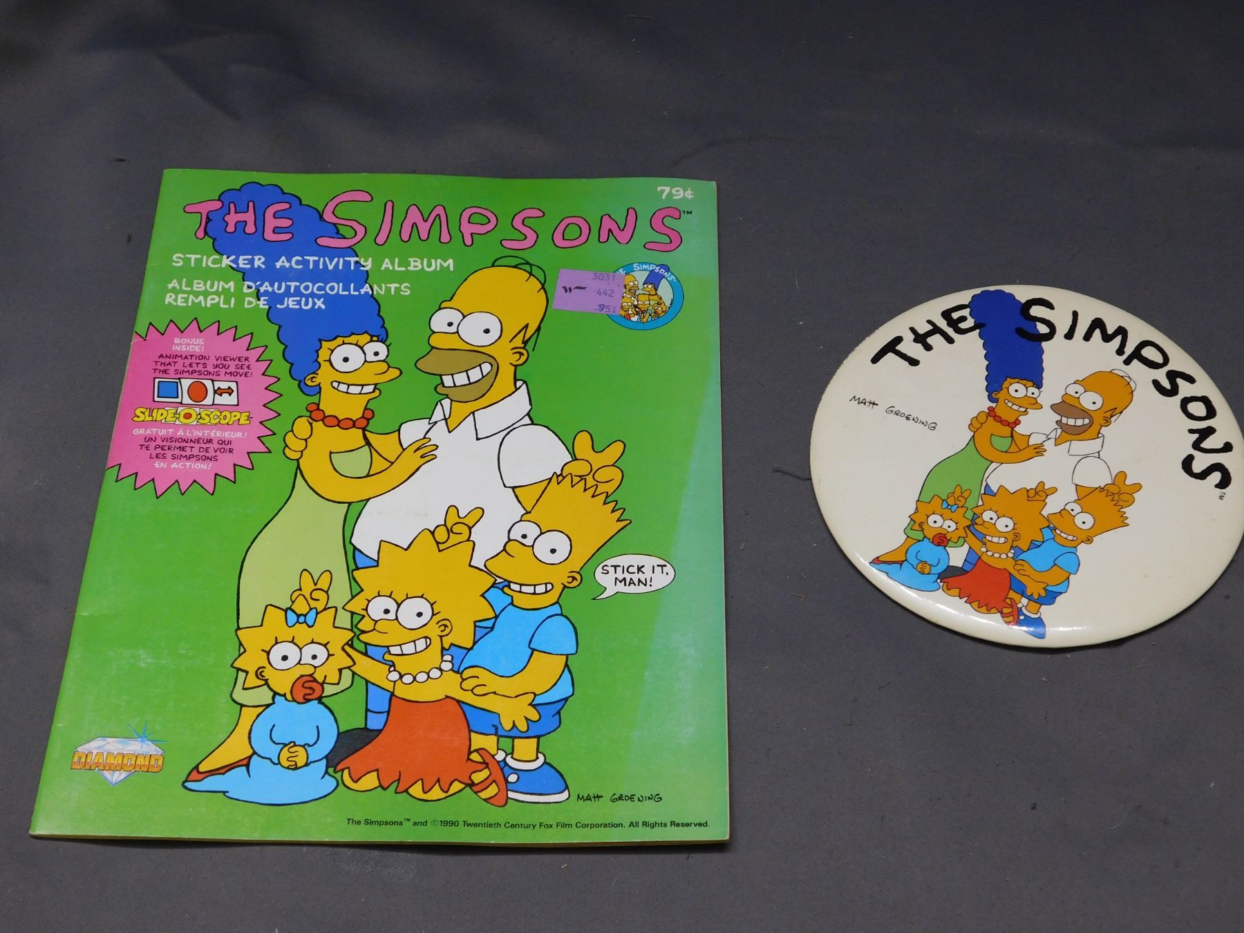 Lot of 2 The Simpsons Sticker 1990 Album (complete) and Oversized ...