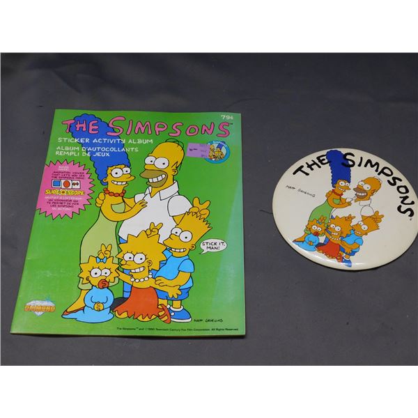 Lot of 2 The Simpsons Sticker 1990 Album (complete) and Oversized ...