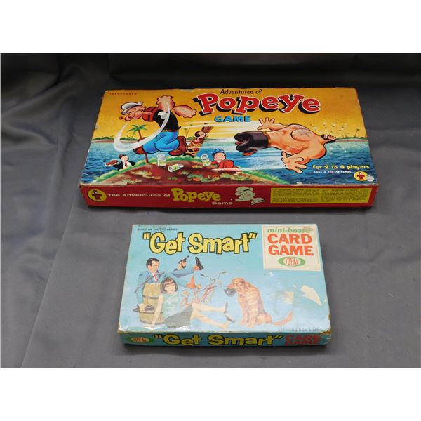 Lot of 2 Vintage Tabletop Adventures of Popeye Game and "Get Smart ...