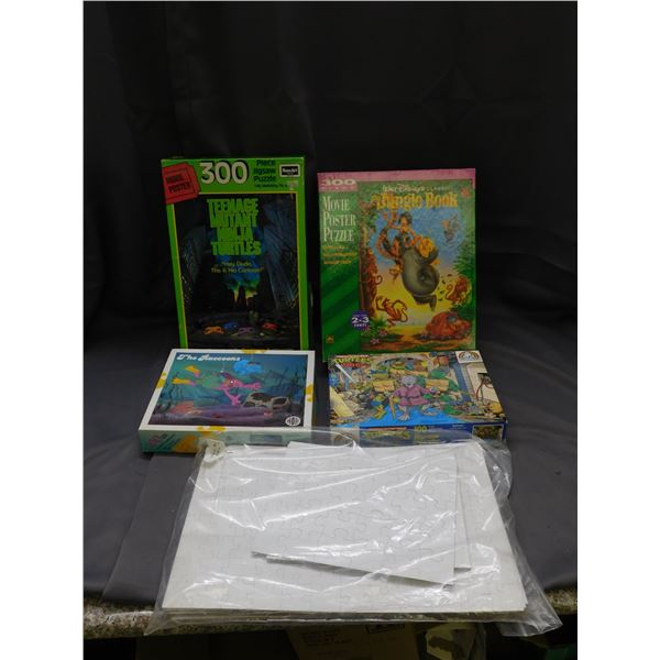 Lot of 5+ pcs Puzzles Jungle Book, Teenaged Mutant Ninja Turtle, The ...