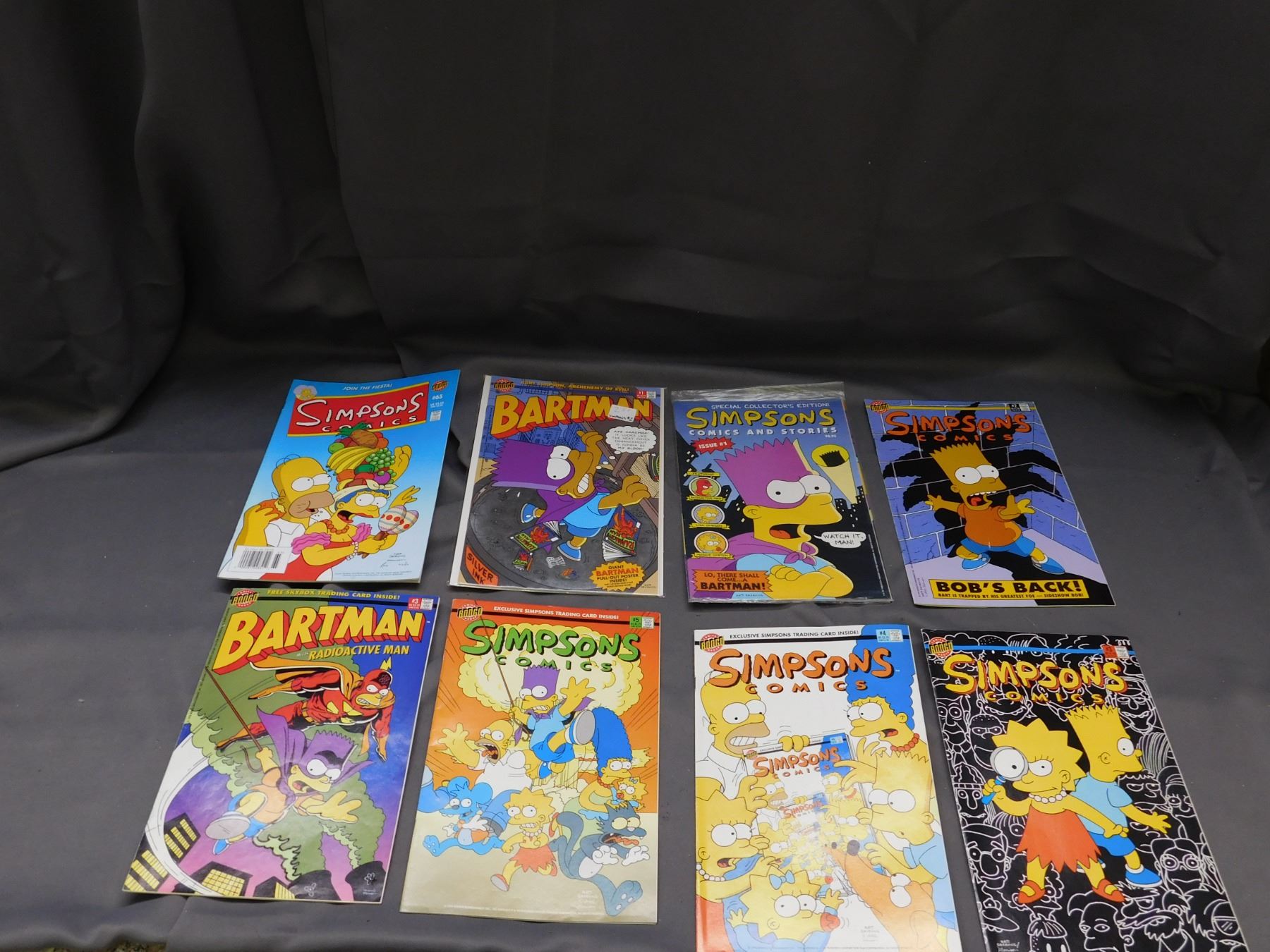 Lot of 8pc Bartman & Simpsons Comics & Stories #1, Simpsons Comics #2-5 ...