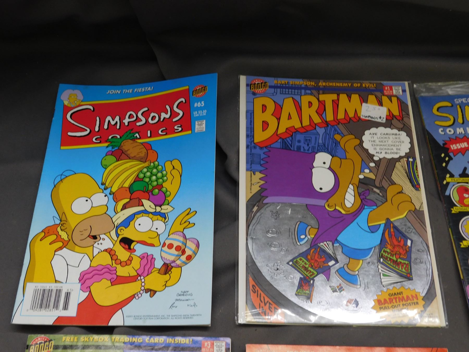 Lot of 8pc Bartman & Simpsons Comics & Stories #1, Simpsons Comics #2-5 ...