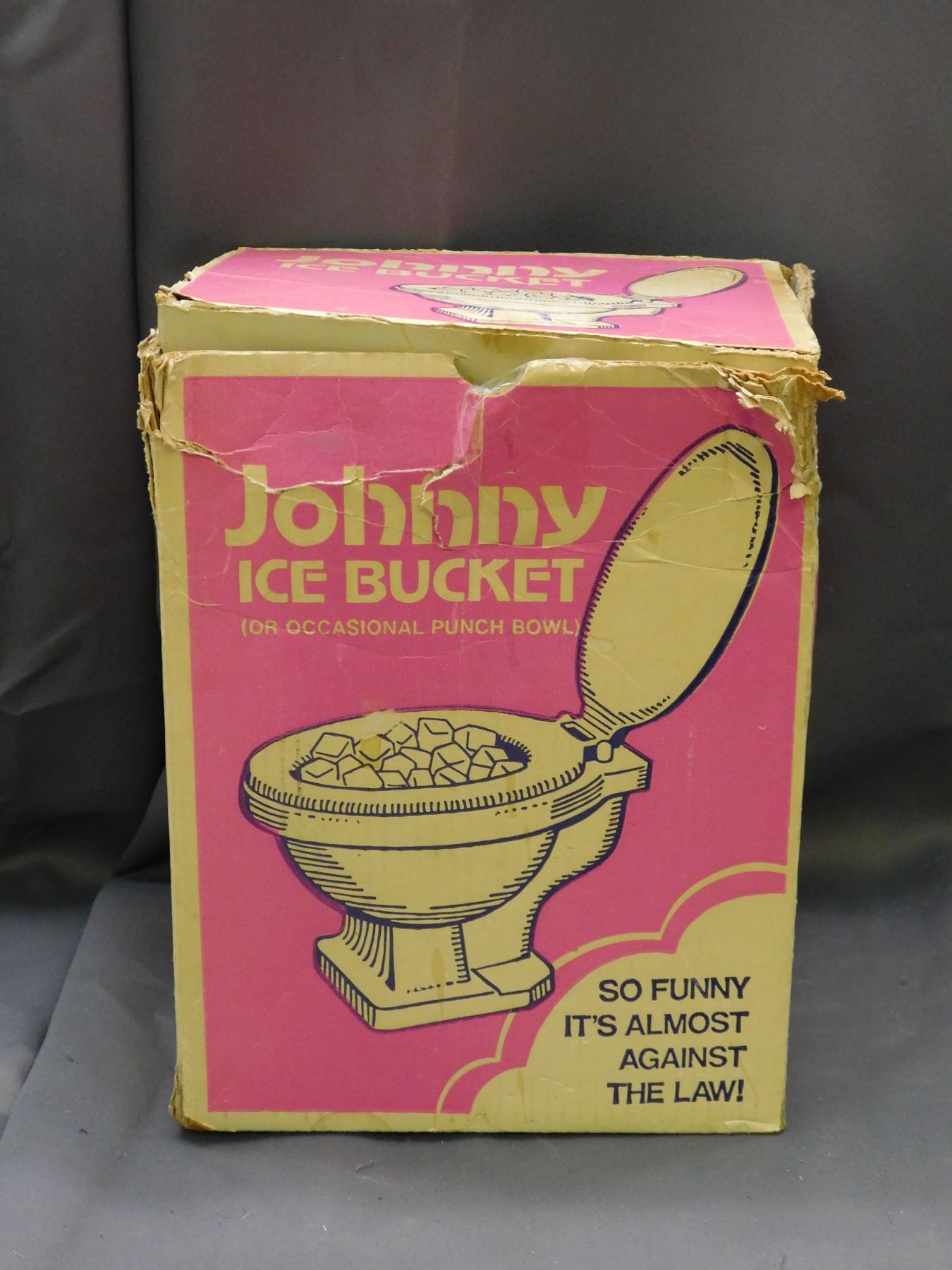 Vintage Johnny Ice Bucket Novelty Toilet Bowl Occasional Punch Bowl